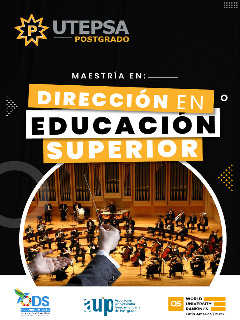 Brochure-Maestría Educacion Superior | PDF | Educación más alta | Iniciativa empresarial