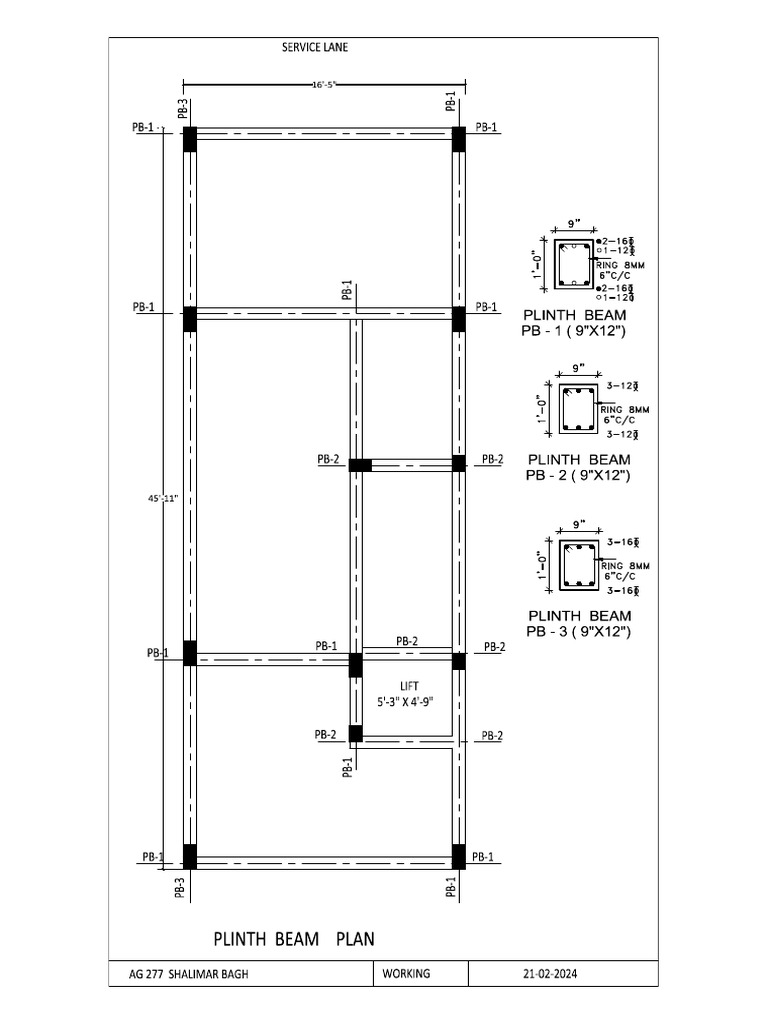 Ag 277 Plinth Beam Plan | PDF