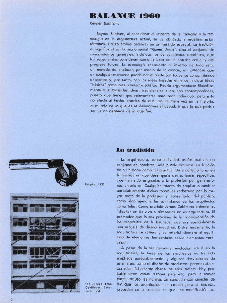BANHAM - BALANCE - 1960 - Revista Arquitectura 1961 n26 Pag02 18 | PDF ...