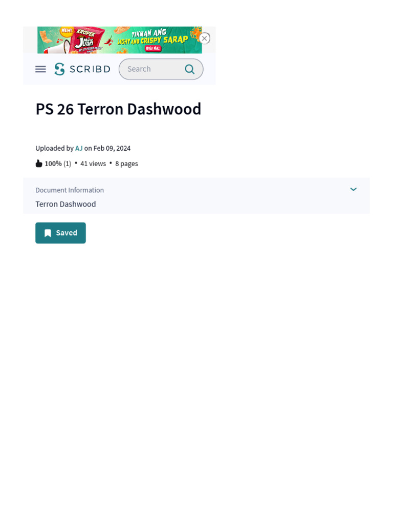 PS 26 Terron Dashwood - PDF - Health Care - Medicine | PDF