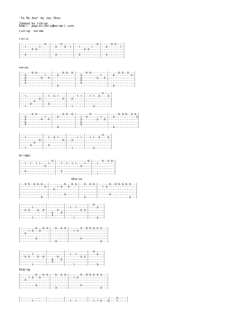 Jay Chou-Fa Ru xue-SheetMusicExchange | PDF