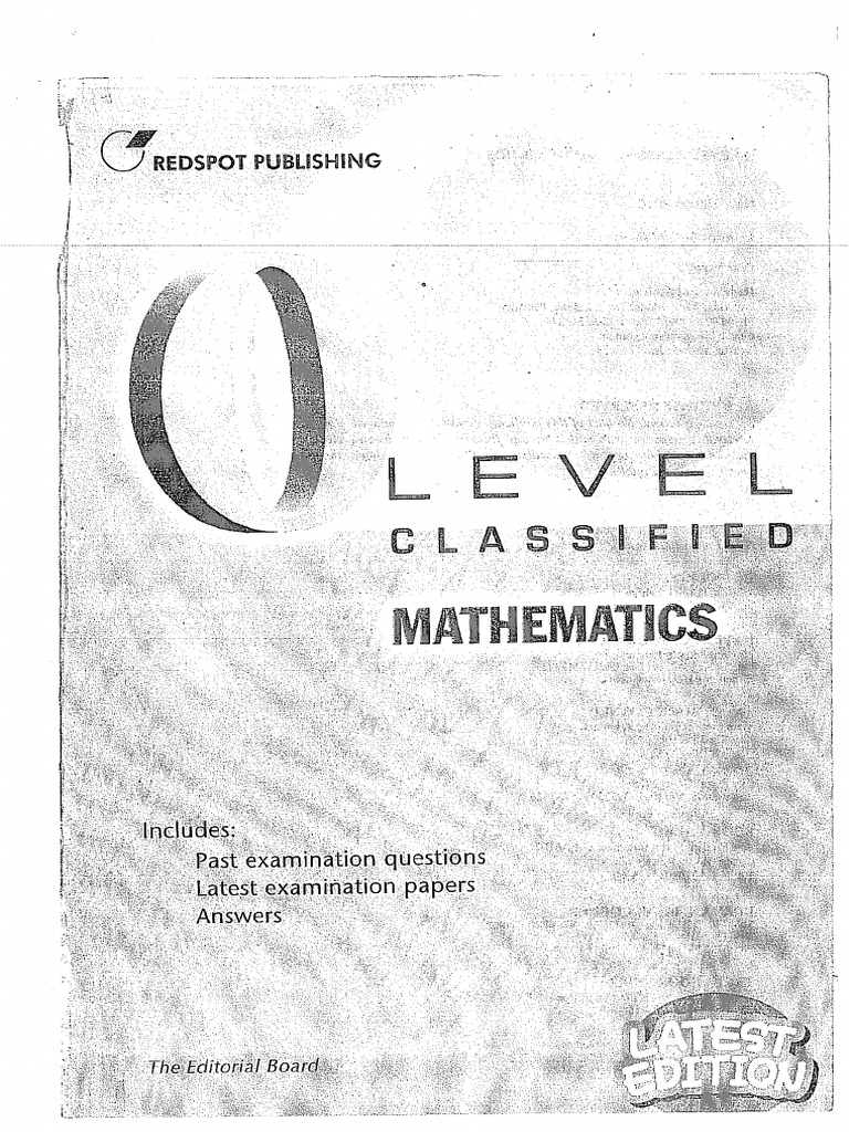 O Level Mathematics Vol 2 (Redspot) | PDF