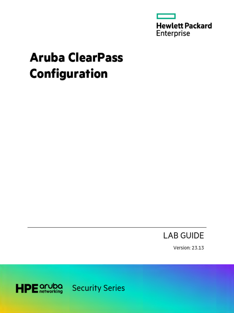CFG ClearPass Lab Guide Rev 23-13 | PDF | Active Directory | Public Key ...