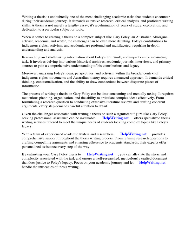 Gary Foley Thesis | PDF | Indigenous Australians