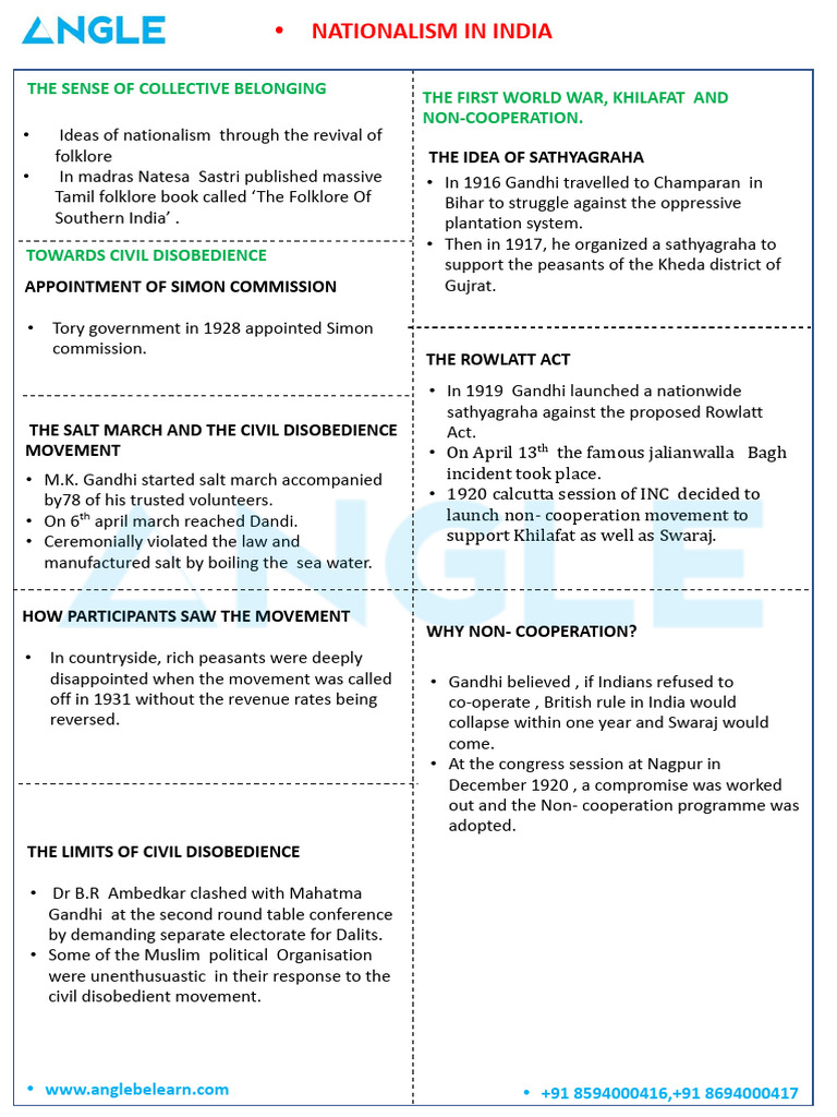 Nationalism in India | PDF | Mahatma Gandhi | Independence Movements