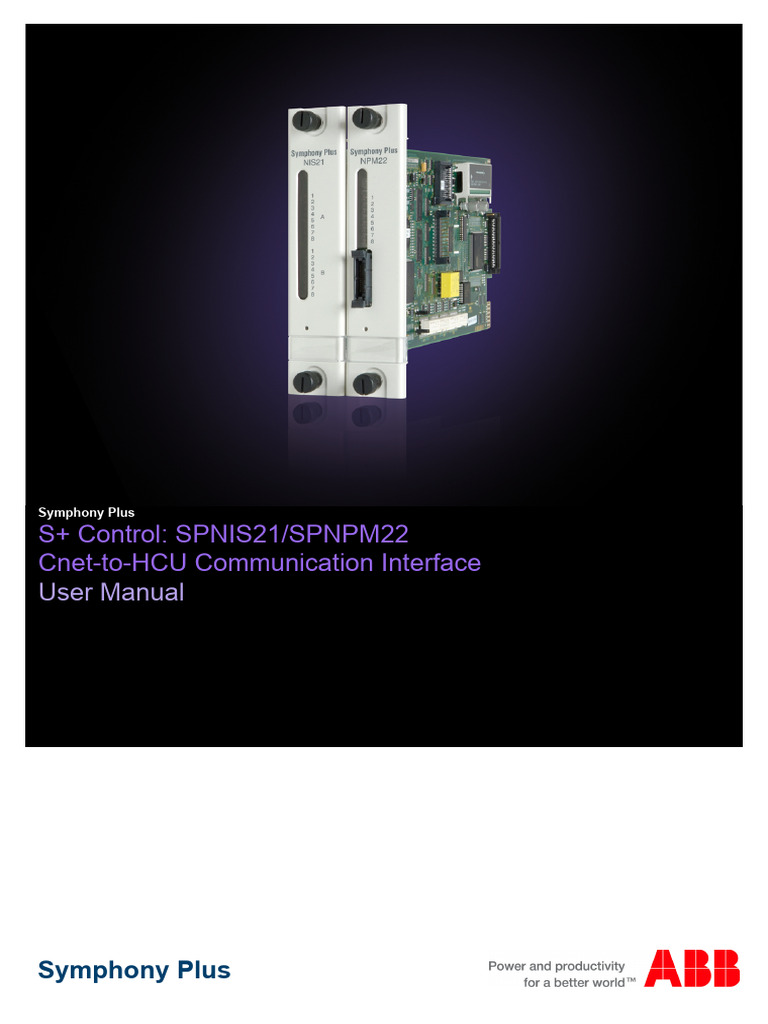 2VAA001455 A en S Control SPNIS21 SPNPM22 Cnet-To-HCU Communication ...