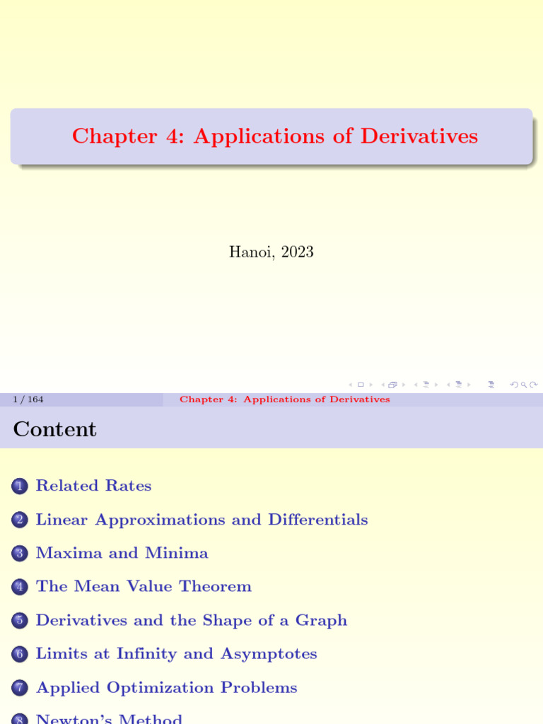 Chapter 4. Applications of Derivatives | Download Free PDF ...
