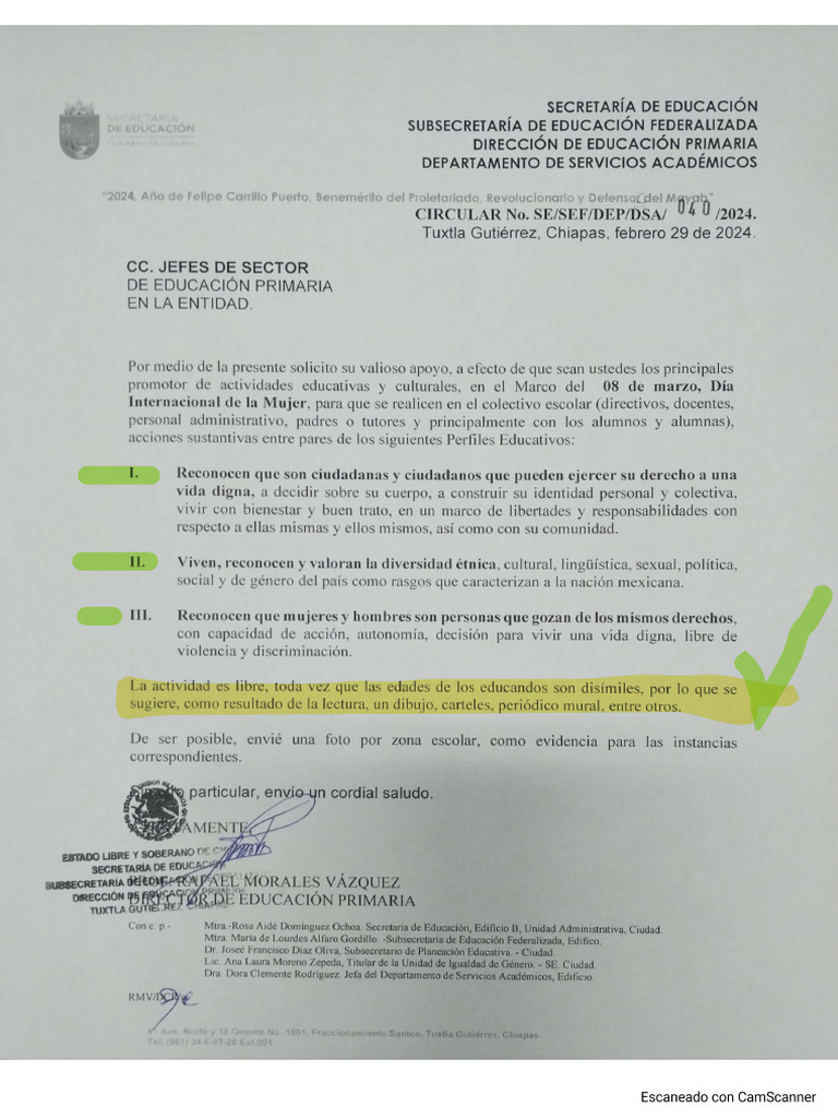 Circular 040 Act. Transversales | PDF