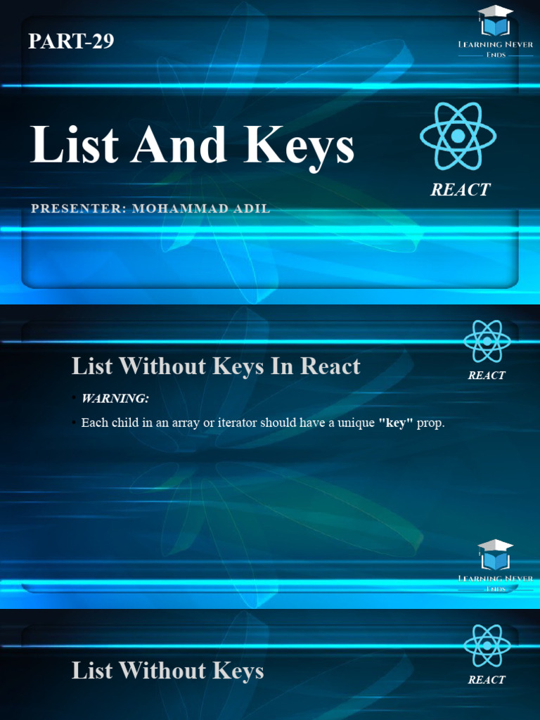 29 - List and Keys | PDF