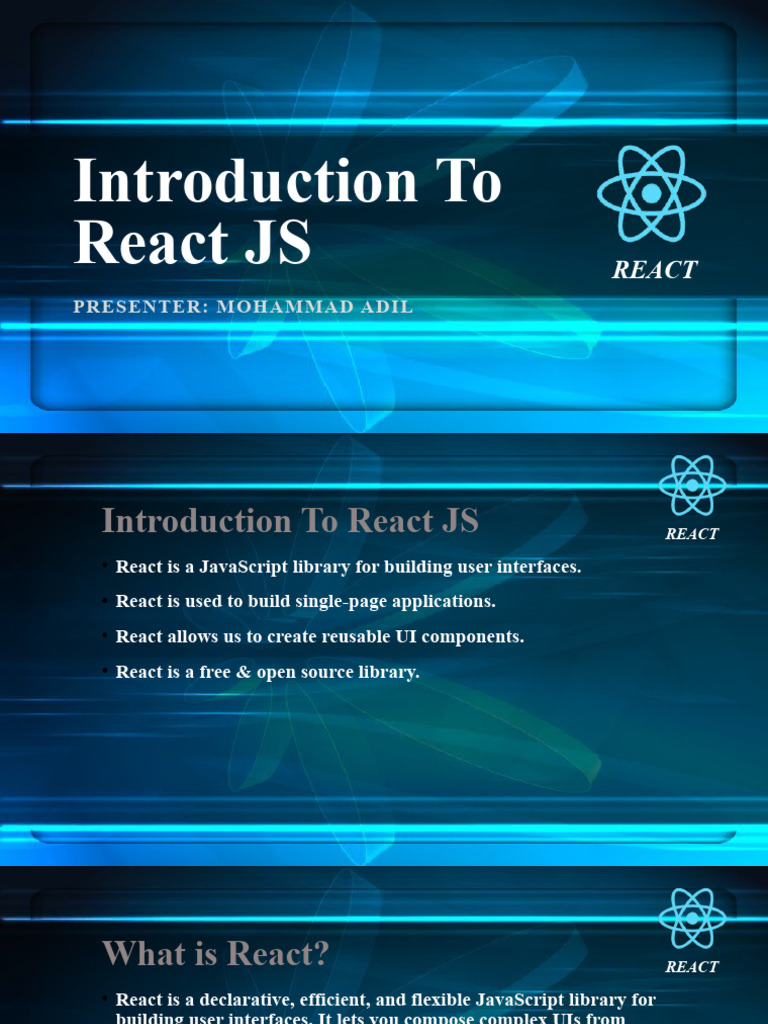 1 - Introduction To React JS | PDF | Document Object Model | Java Script 1 - Introduction To React JS | PDF | Document Object Model | Java Script