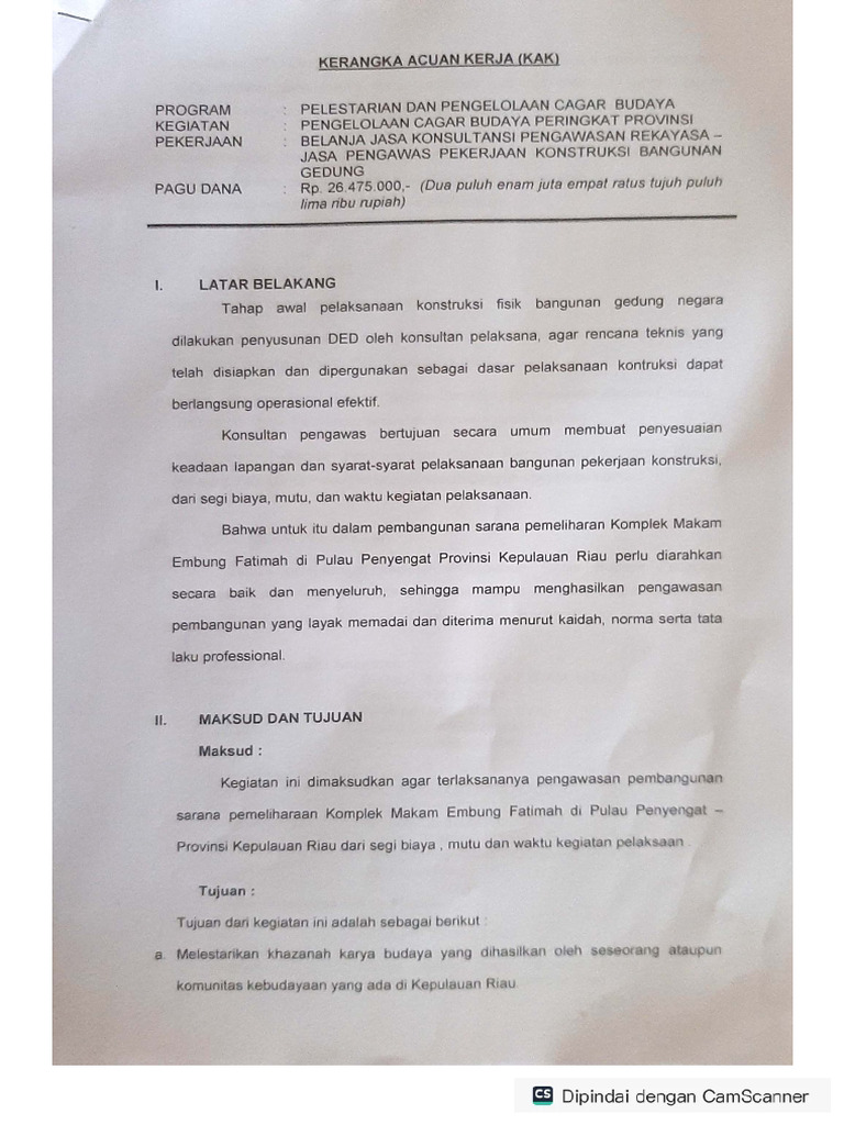 Kak Pengawasan | PDF