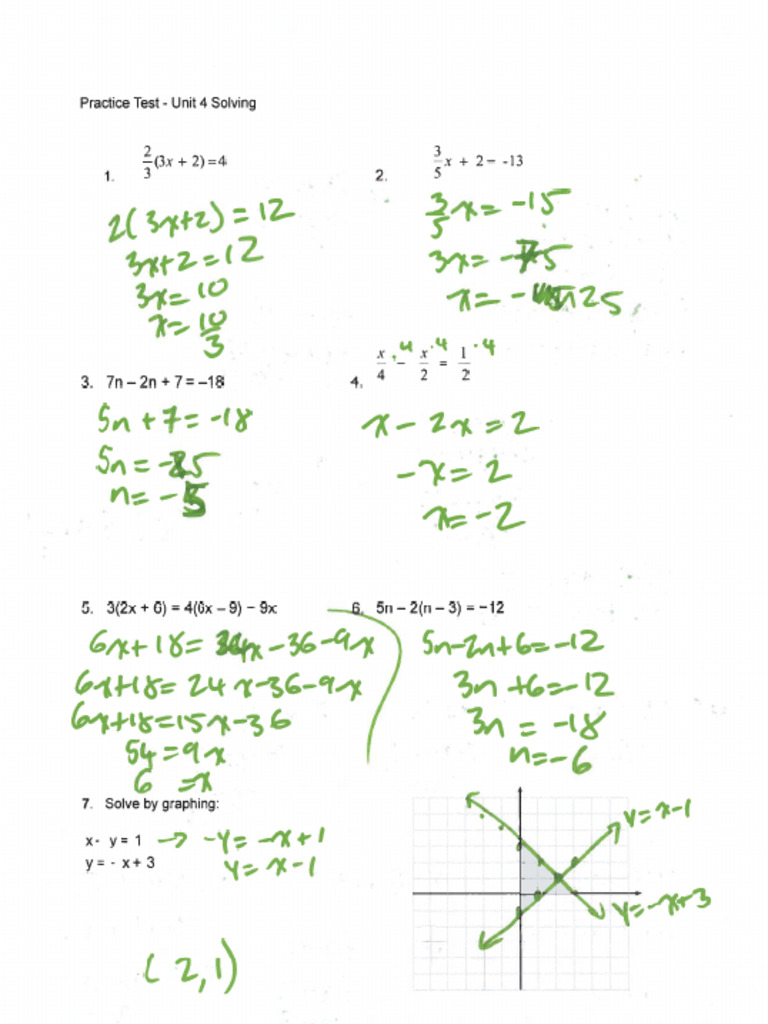 Lesson 4.9B Practice Test Answers | PDF