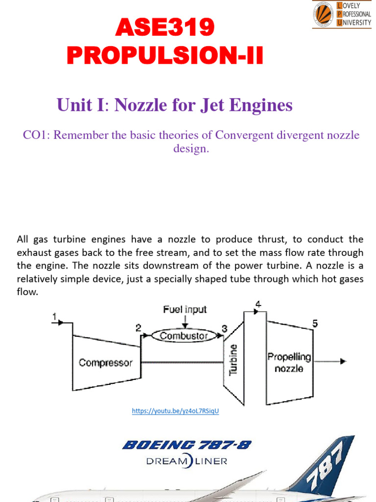 Unit1 Nozzle For Jet Engines | PDF | Nozzle | Civil Engineering