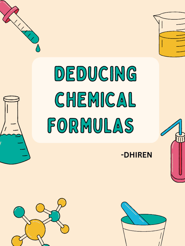 Chemistry Notebook Cover in Cream, Blue and Yellow Illustrative Style ...