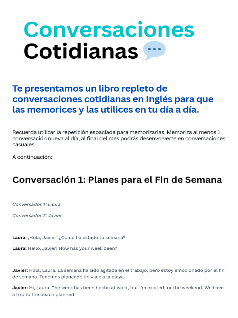 Conversaciones Cotidianas Bonus 2 | PDF | Cocina, comidas y vino ...