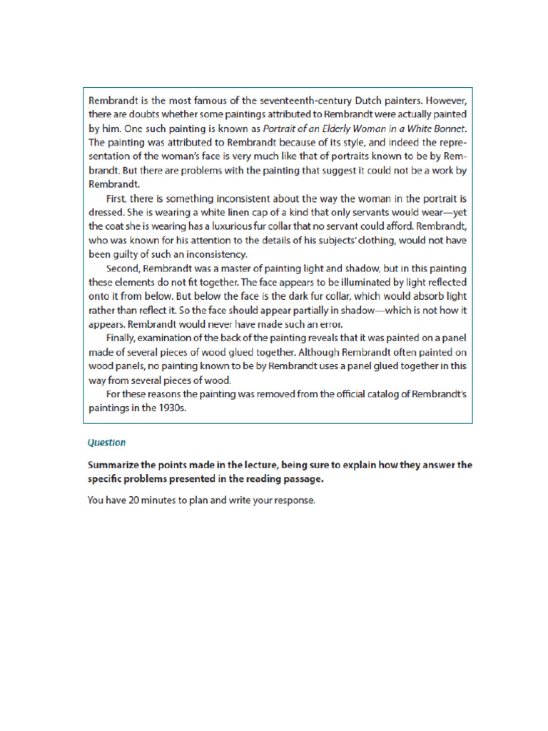 Integrated Task - Rembrandt | PDF