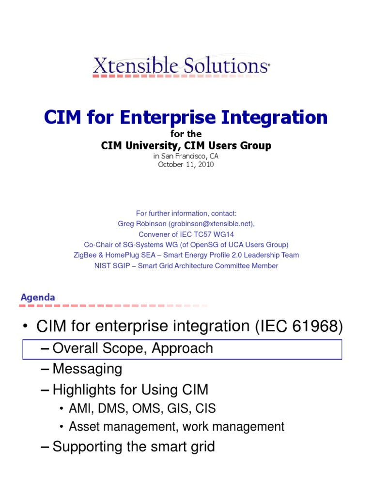 An Introduction to Using CIM Standards for Enterprise Integration | PDF ...