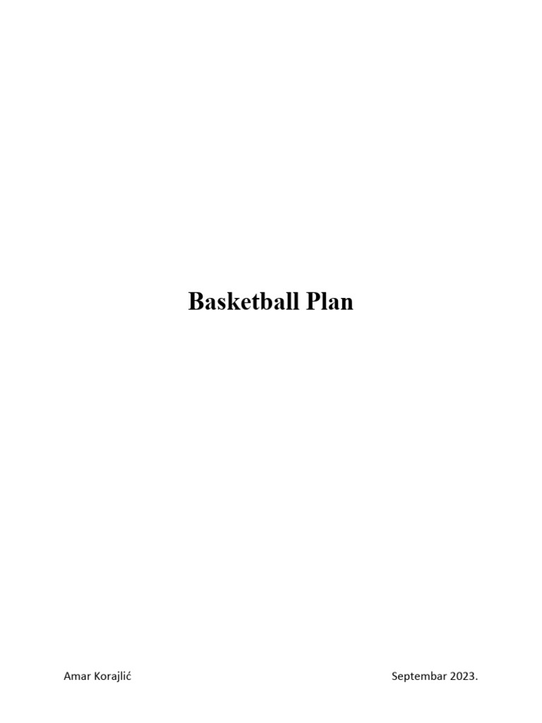 Basketball Plan | PDF | Sports & Recreation