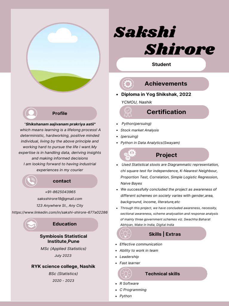 Neutral Modern Elegant Cv Resume | Pdf | Statistics | Cognition