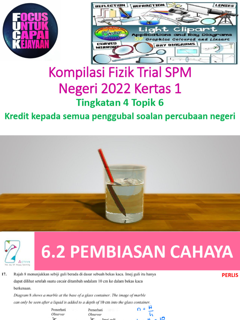 Flashcard Fizik T4 Bab 6 Cahaya & Optik | PDF