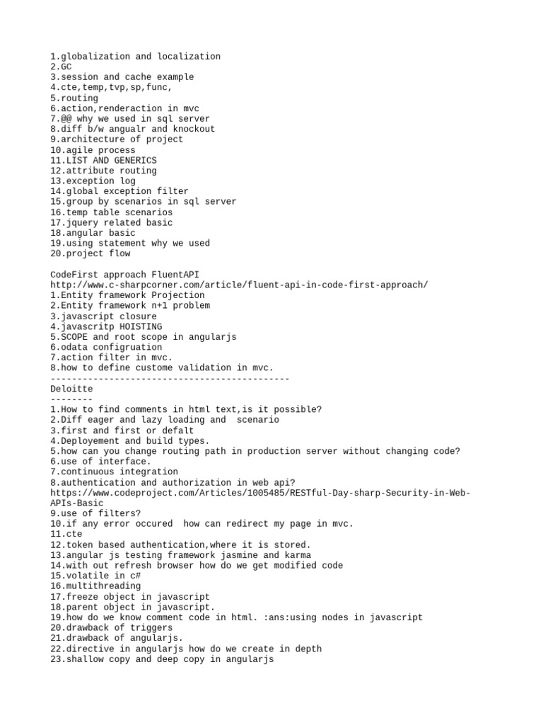 INTERVIEW@2017 | PDF | Angular Js | Java Script
