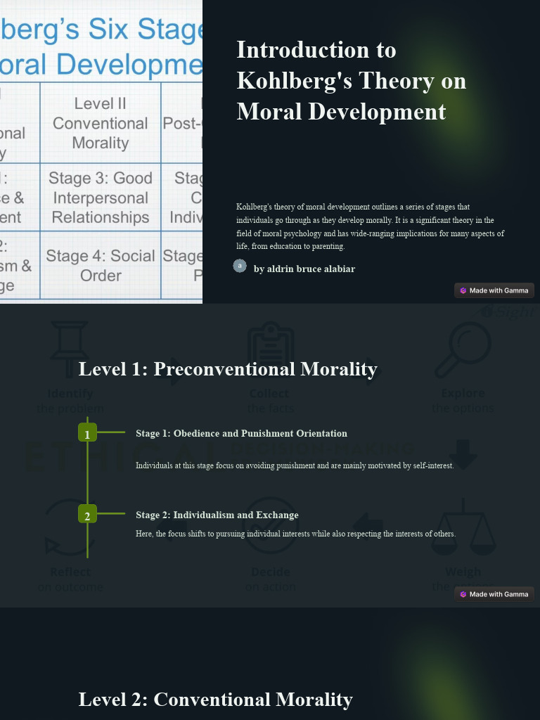 Introduction To Kohlbergs Theory On Moral Development | Download Free ...