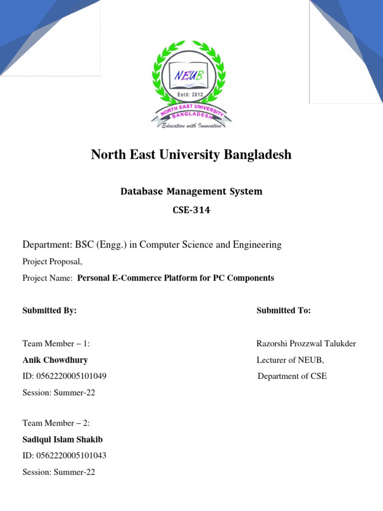 Database Project Proposal | PDF | Databases | Personal Computers