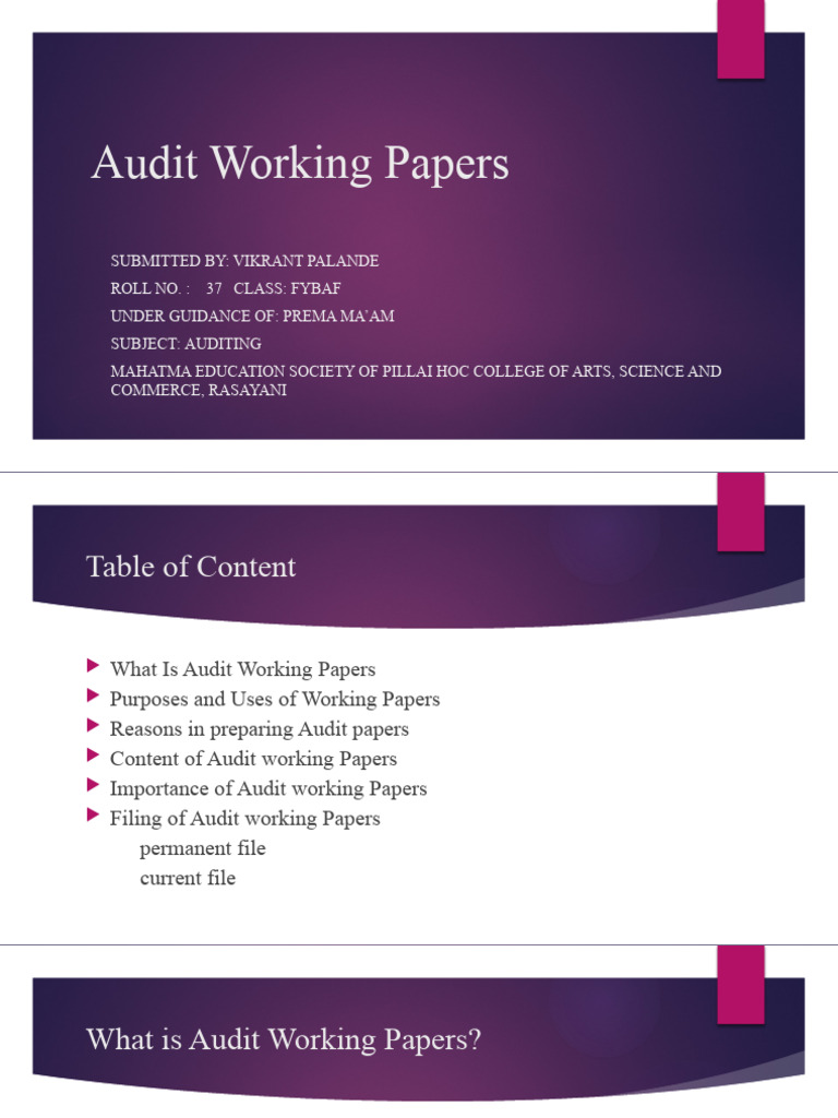 Understanding Audit Working Papers | PDF | Audit | Business