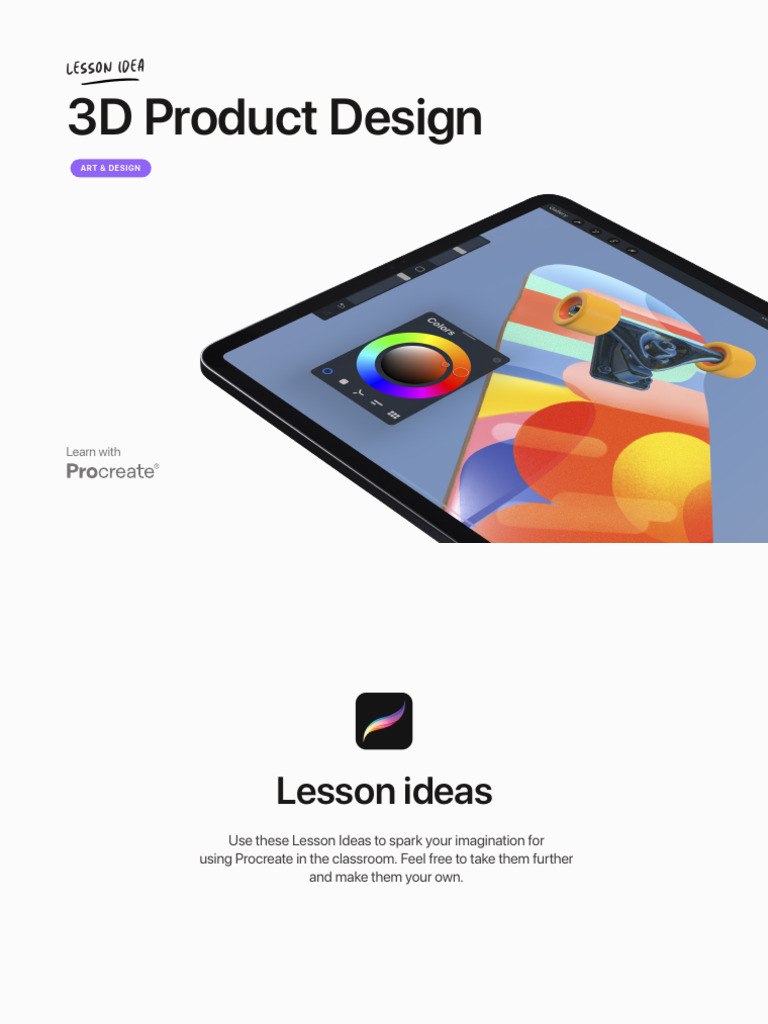 3DProductDesign ProcreateLessonIdeas | PDF | 3 D Computer Graphics | Computing