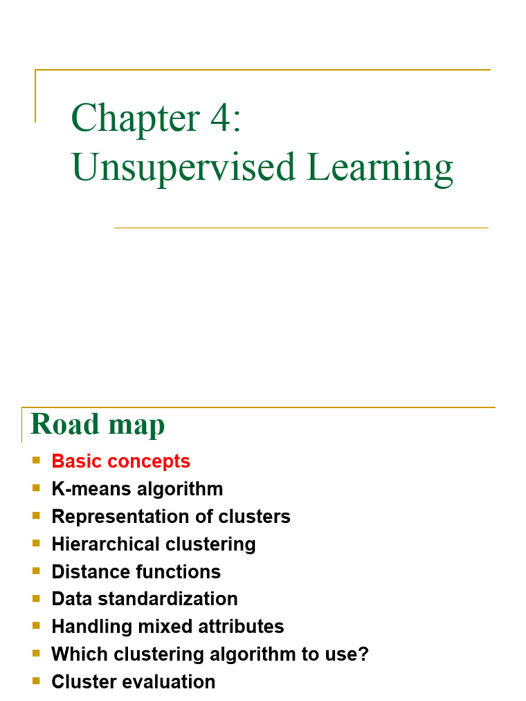 Unsupervised Learning | PDF | Cluster Analysis | Algorithms