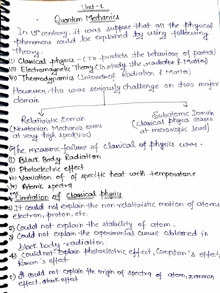 Quantum Mechanics Part 1 | PDF