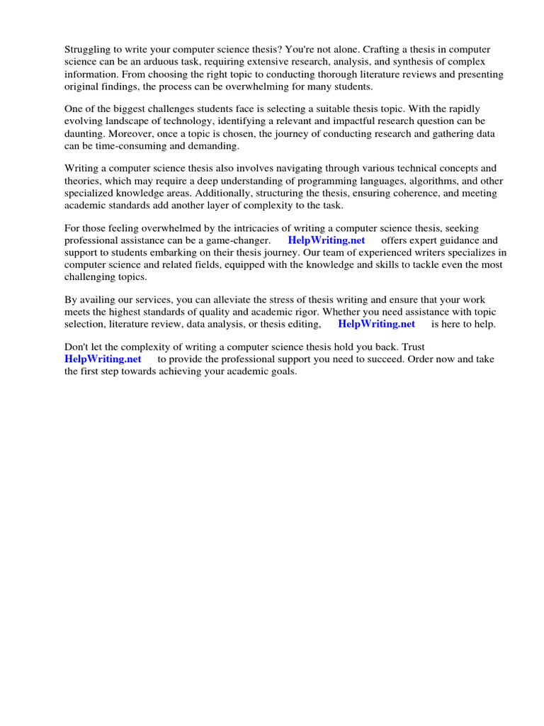 Thesis Topics of Computer Science | PDF | Career & Growth