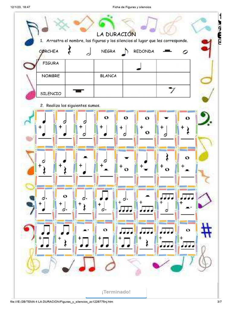 Figuras y Silencios Musicales | PDF