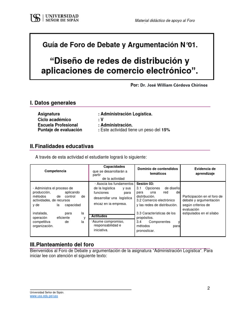 Guía de Foro de Debate y Argumentación #01 | PDF | Negocios