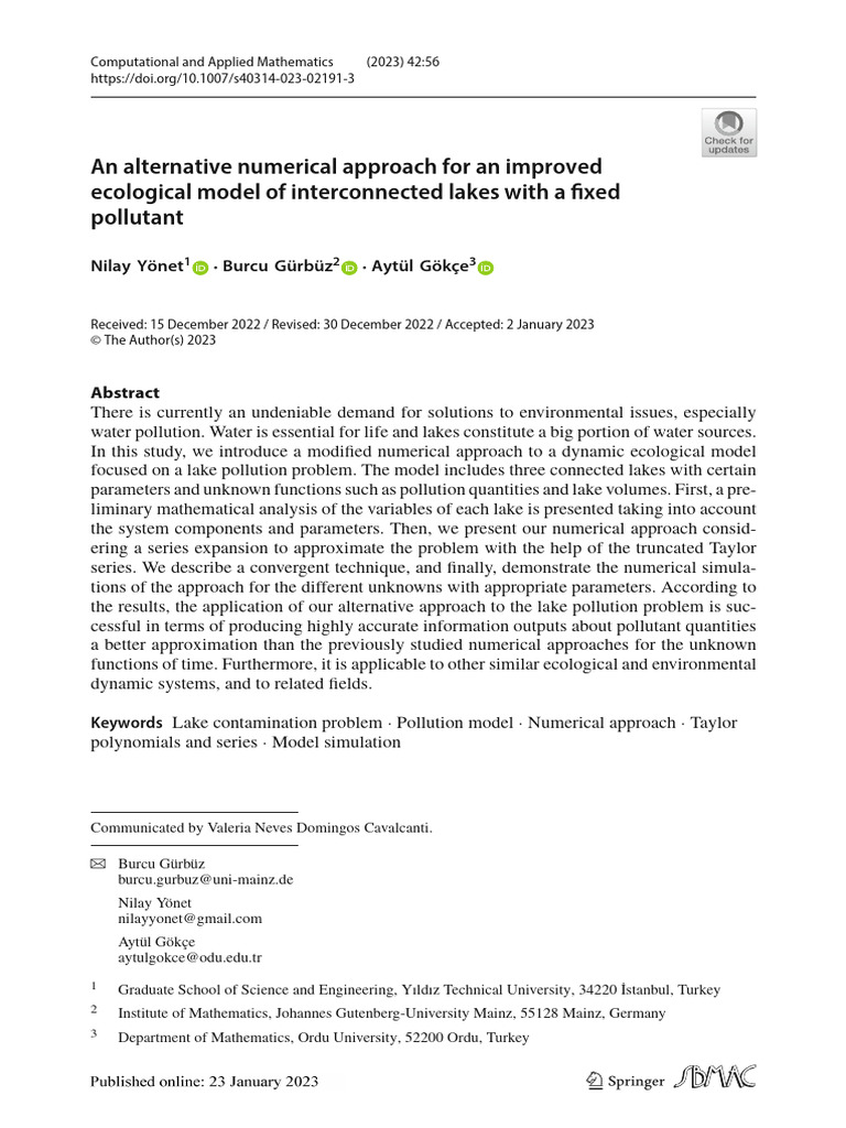 An Alternative Numerical Approach For An Improved | PDF ...