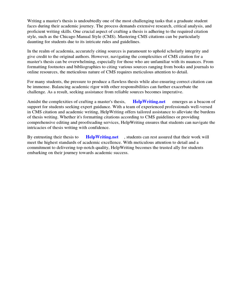 Chicago Manual Style Cite Masters Thesis | PDF | Citation | Note ...