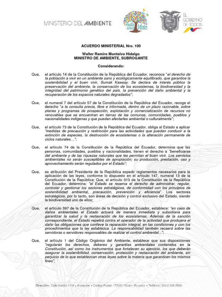 Reglamento Ambiental Hidrocarburífero Ecuador | PDF | Residuos | Entorno natural