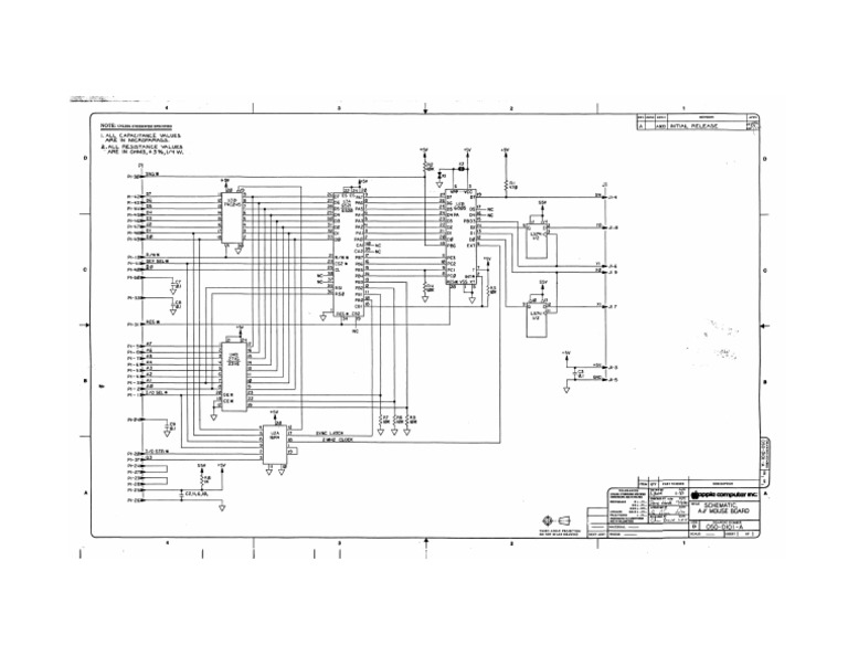 Apple II Mouse Board - Schematics 050-0101-A | PDF