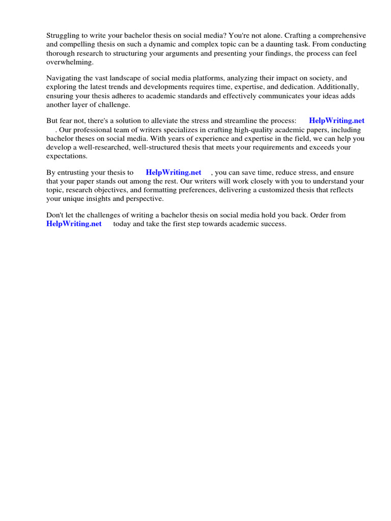 Bachelor Thesis Social Media PDF | PDF | Advertising | Social Media