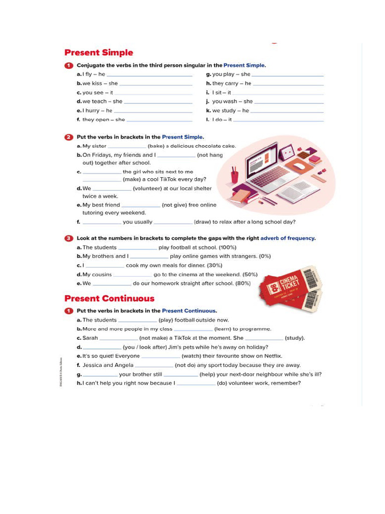 Present Simple and Continuous | PDF