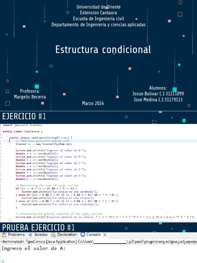 Estructuras Condicionales 1 | PDF | Flujo de control | Ingeniería de ...