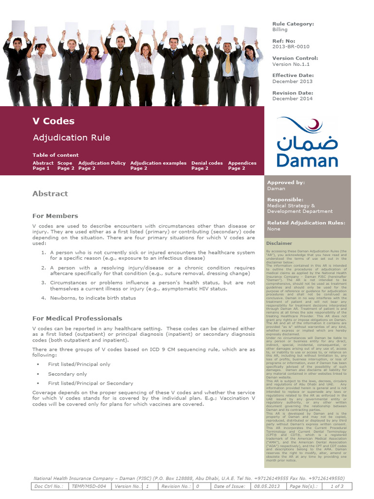 Vcodes External | PDF | Medical Diagnosis | Health Care