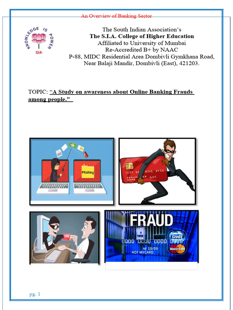 A Study Of Awareness Related To Various Banking Frauds Pdf Banks
