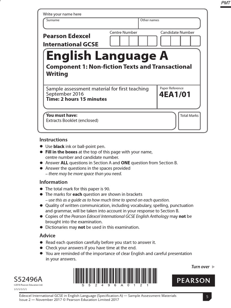 Edexcel International GCSE English Exam Guide | PDF | Applied ...