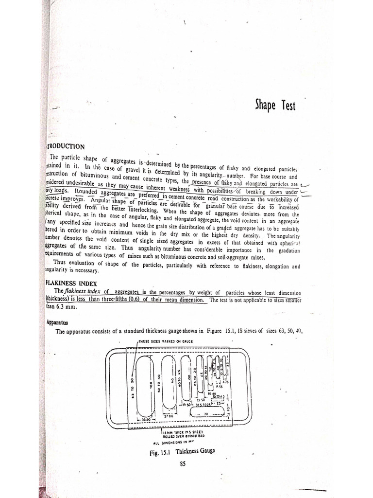 Shape Test (Transportation Lab) | PDF