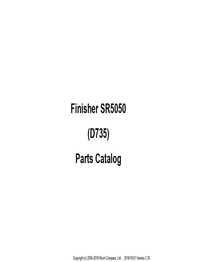 Finisher Sr5050 | PDF | Equipment | Secondary Sector Of The Economy