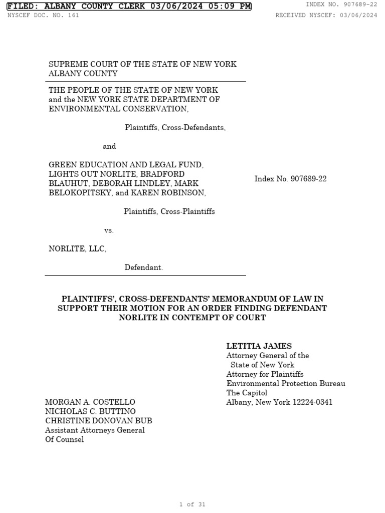NY Sues Norlite for Emissions Violations | PDF