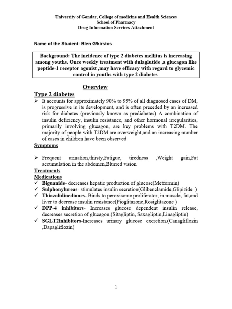 Drug Literature Review | PDF | Diabetes | Insulin