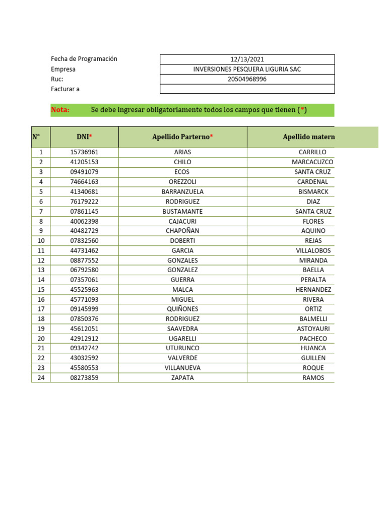 Formato de Programacion Emos - Pulso 2021 | PDF | Contador | Dinero
