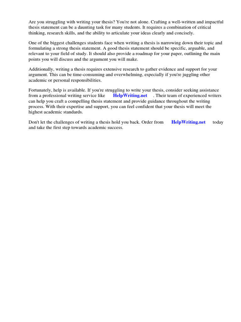 How To Write A Good Thesis Statement PDF | PDF | Essays | Thesis